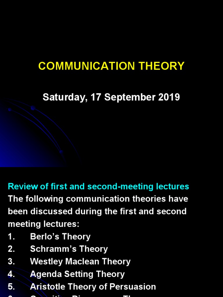 Communication Theories 2 | PDF | Communication | Social Institutions