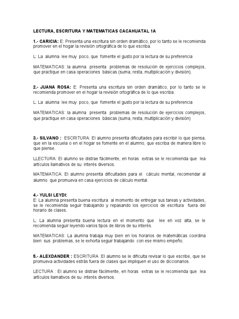 Lectura Escritura y Matematicas | PDF | Science | Enseñanza de matemática