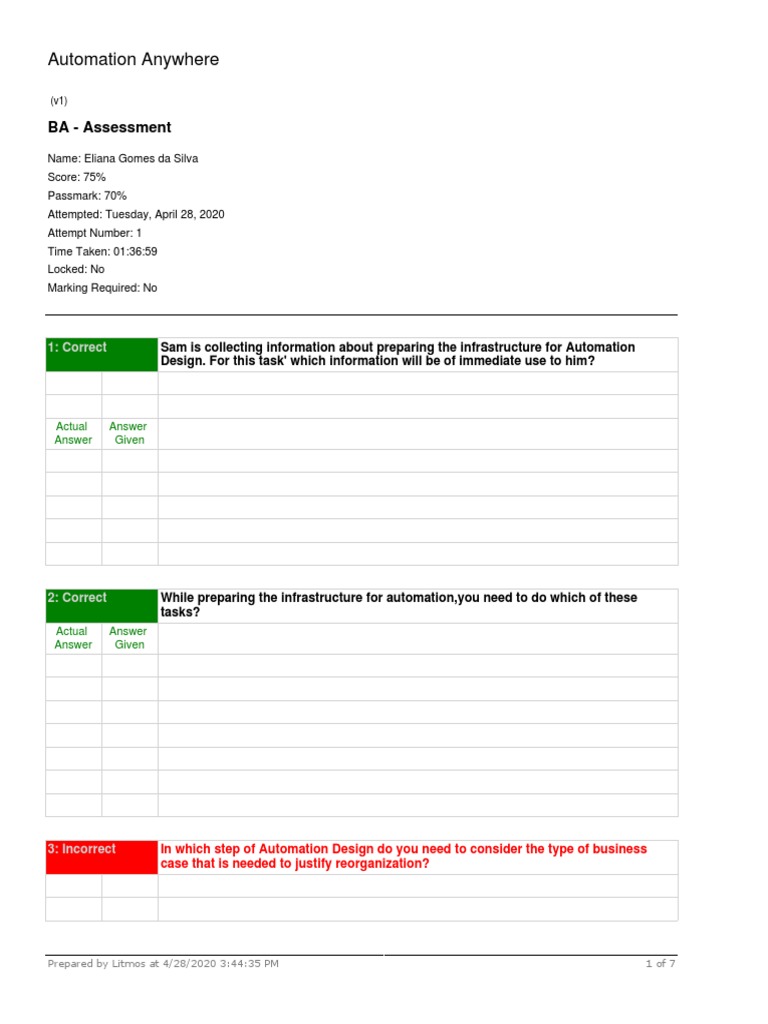 BA - Assessment | PDF | Software Bug | Automation