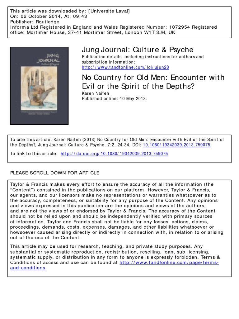 Jung Journal: Culture & Psyche | PDF | Shadow (Psychology)