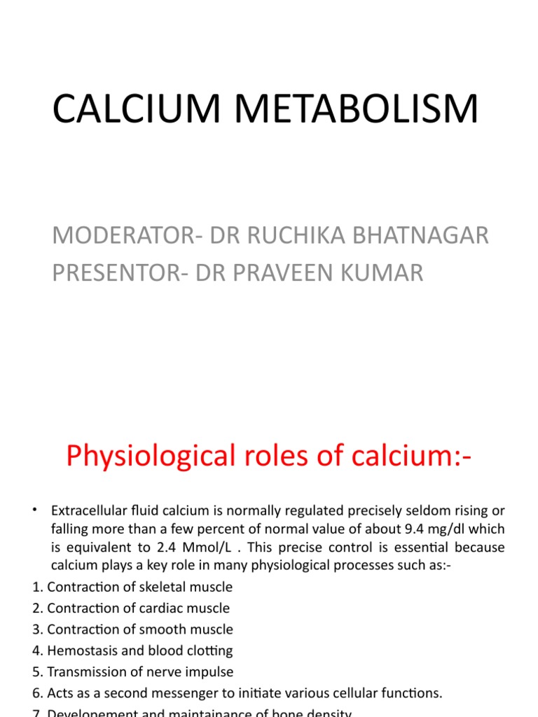 Understanding Calcium Metabolism | PDF | Calcium In Biology | Bone