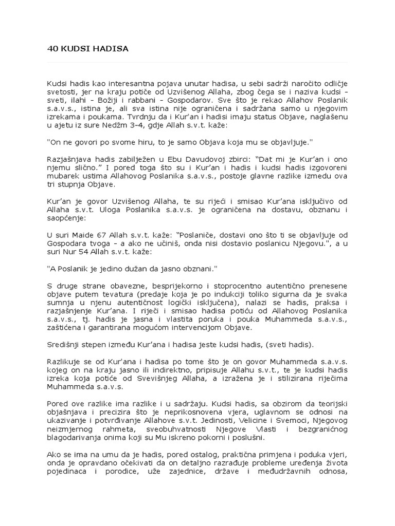 40 Kudsi Hadisa | PDF