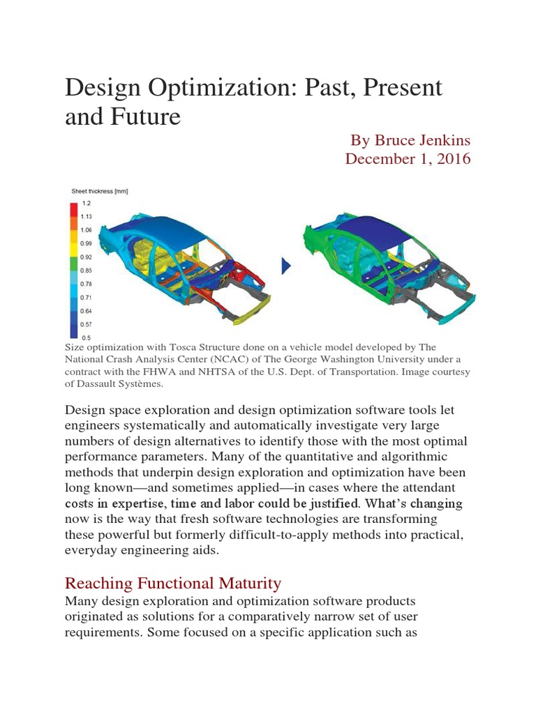 Design Optimization - Past, Present, and Future | PDF | Mathematical ...