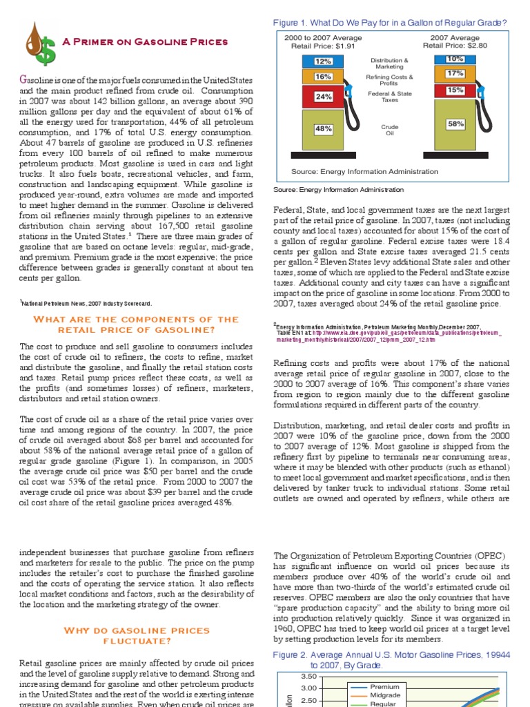 A Primer On Gasoline Prices | PDF | Gasoline | Gasoline And Diesel ...