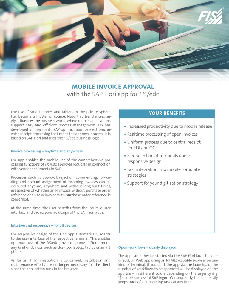 Mobile Invoice Approval: With The SAP Fiori App For FIS/edc | Download ...