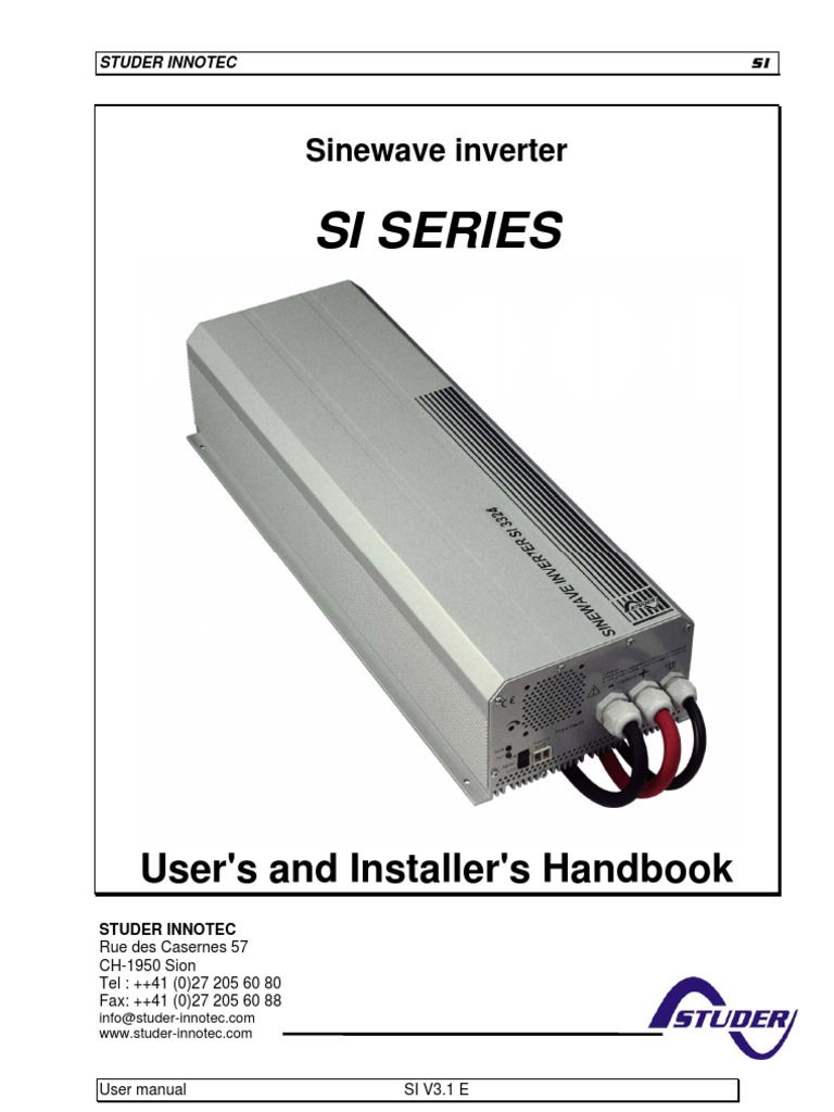 SI Series User Manual | PDF | Power Inverter | Fuse (Electrical)