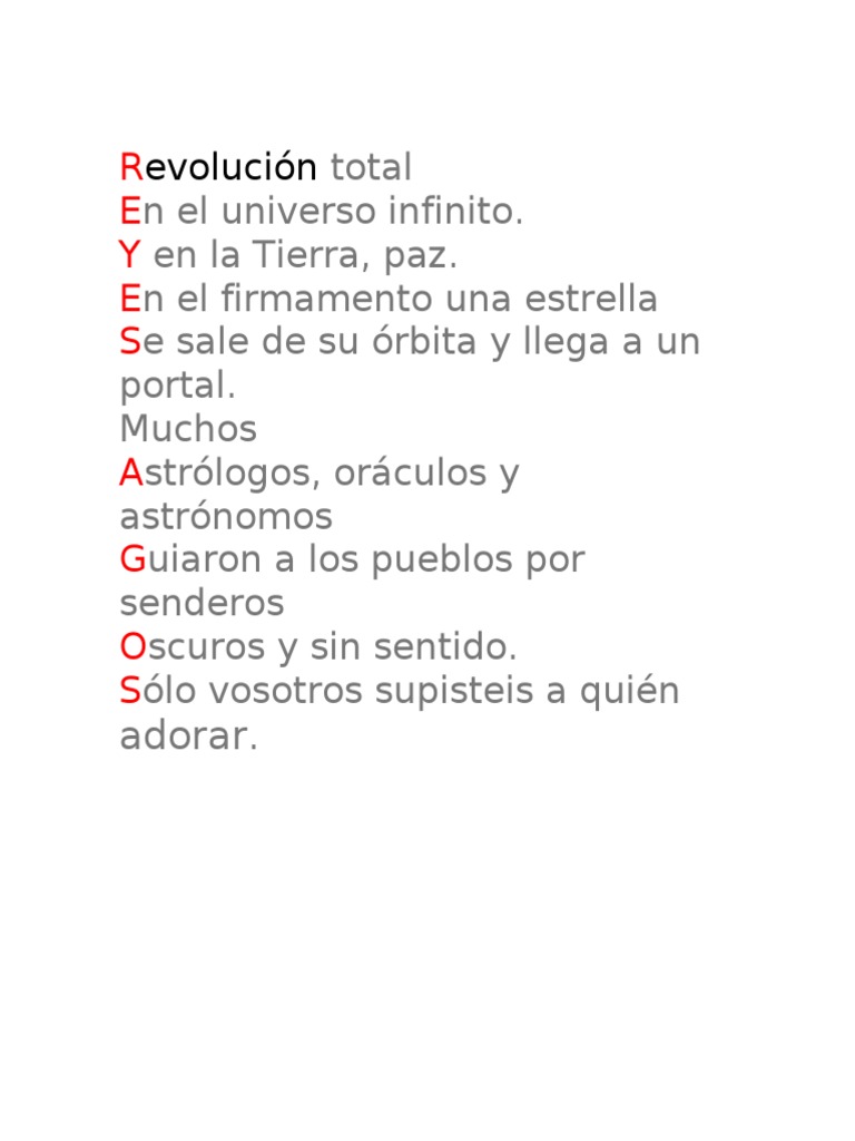 Acrosticos Cristianos | PDF