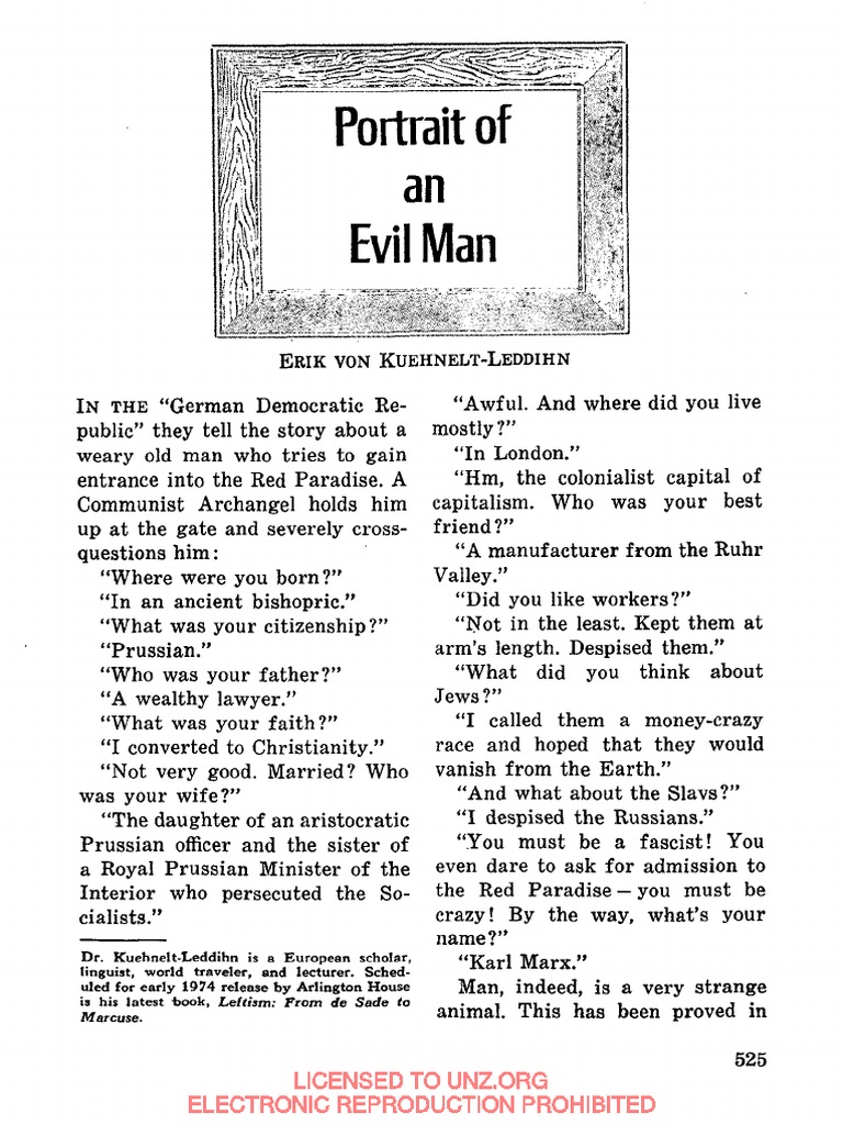 Portrait of An Evil Man | PDF | Friedrich Engels | Karl Marx