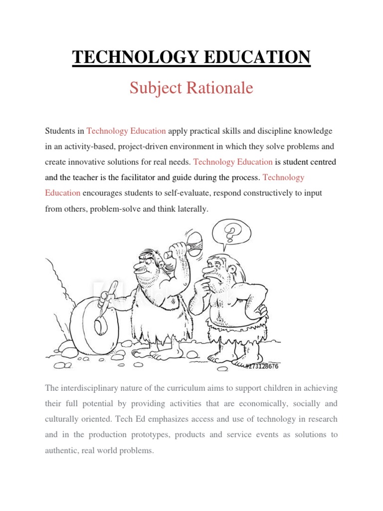 Technology Education Rationale | PDF | Business