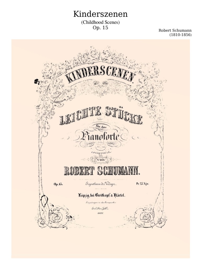 Schumann - Kinderszenen Op. 15 PDF | PDF