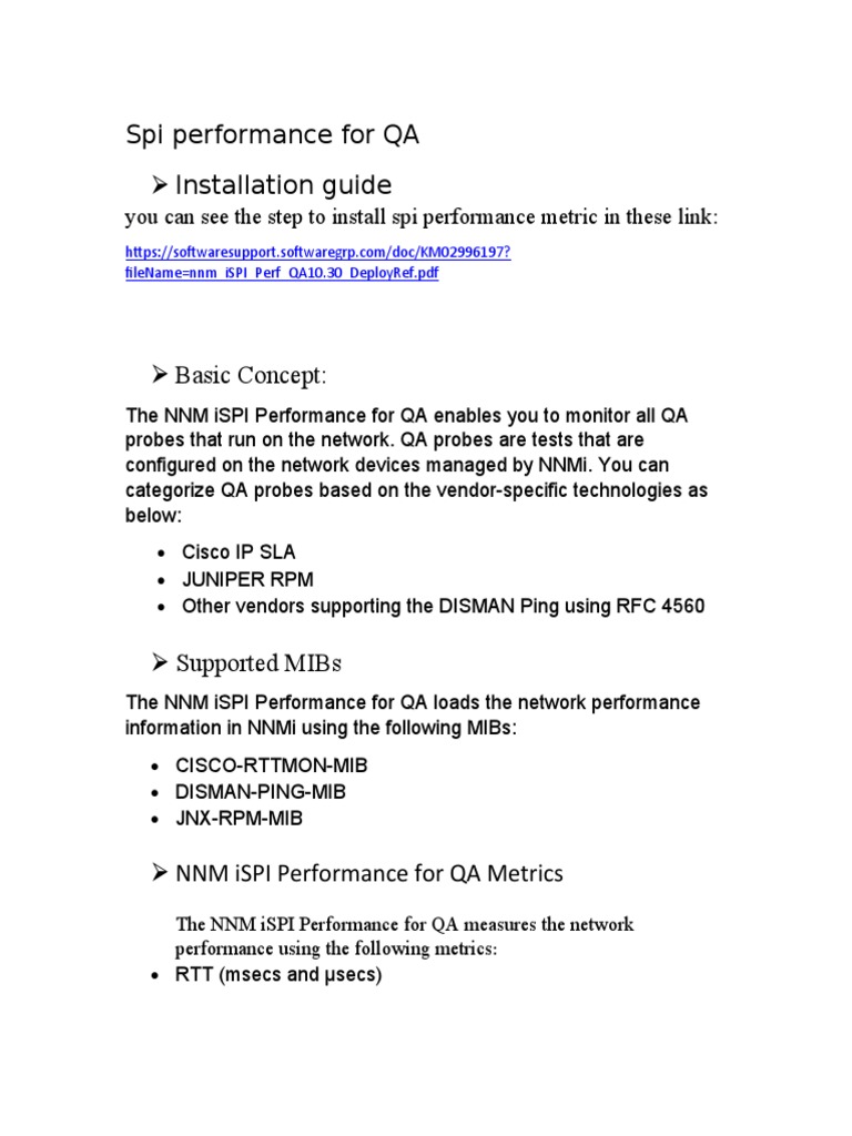 Spi Performance For QA Installation Guide: You Can See The Step To ...