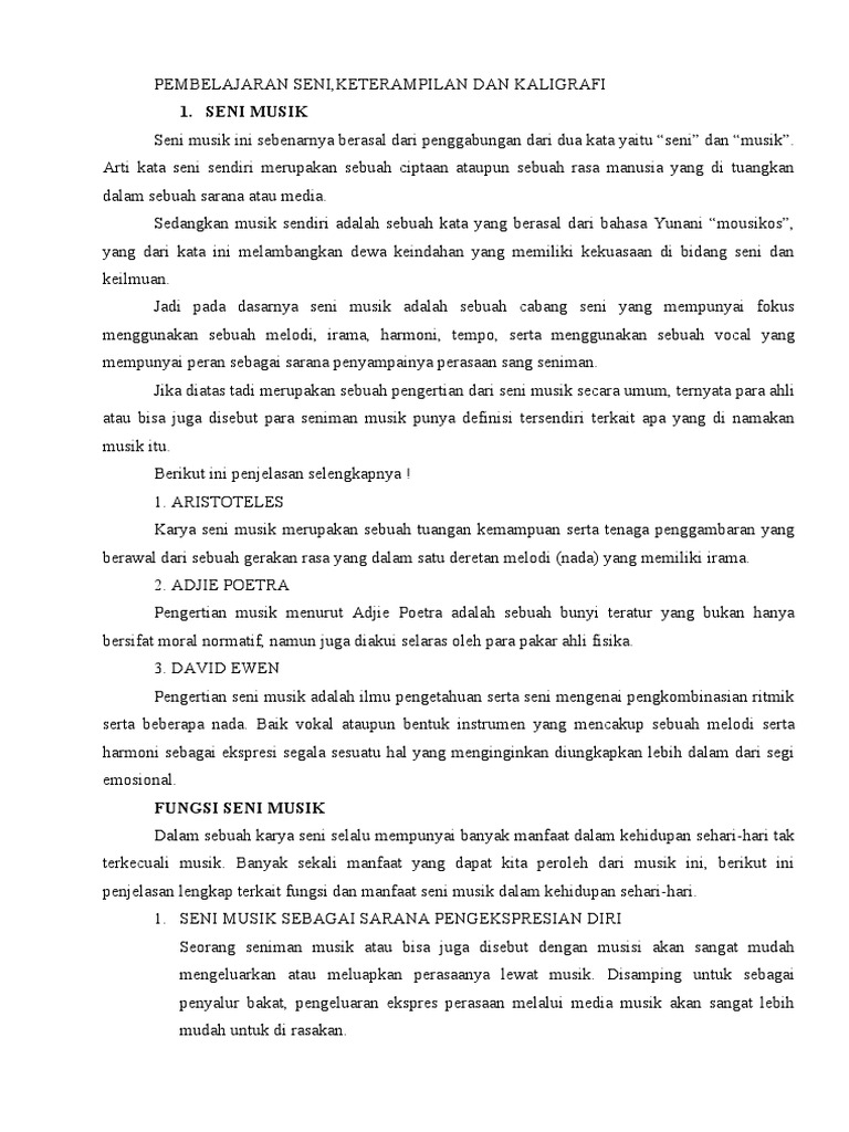 Seni Keterampilan | PDF | Seni