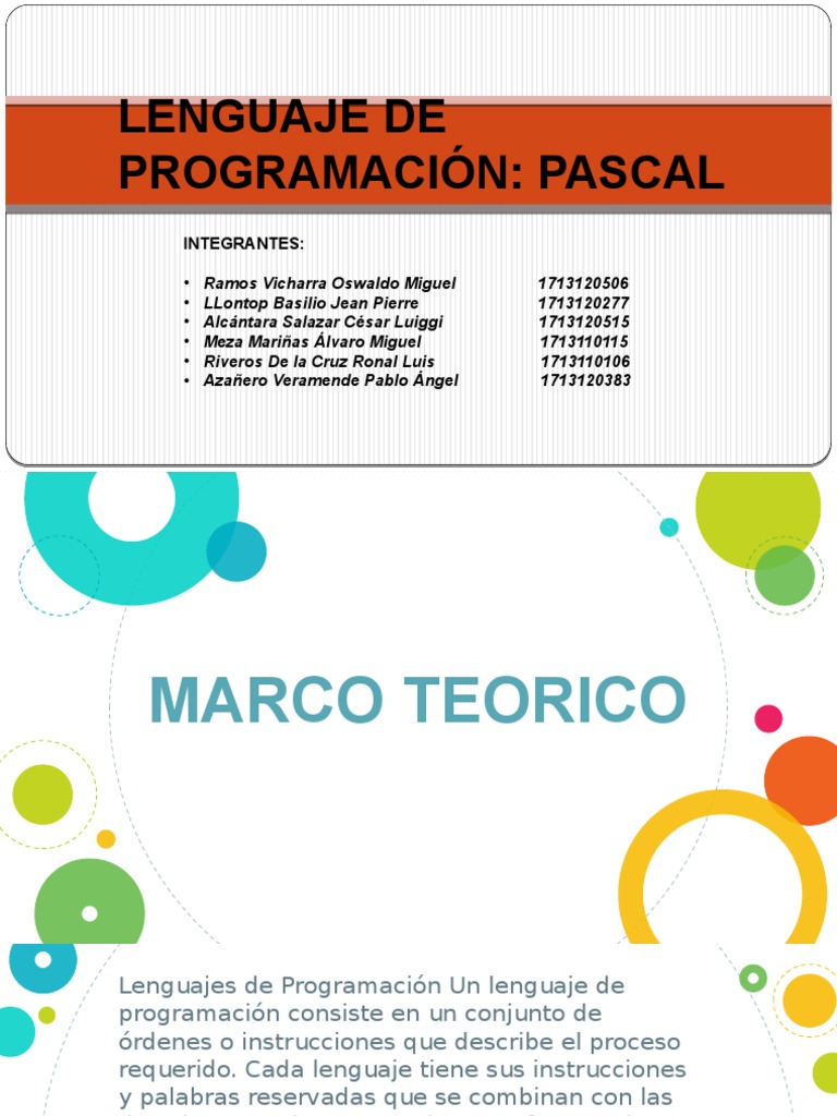 PROGRAMACION PASCAL - Exposición | PDF | Lenguaje de programación ...