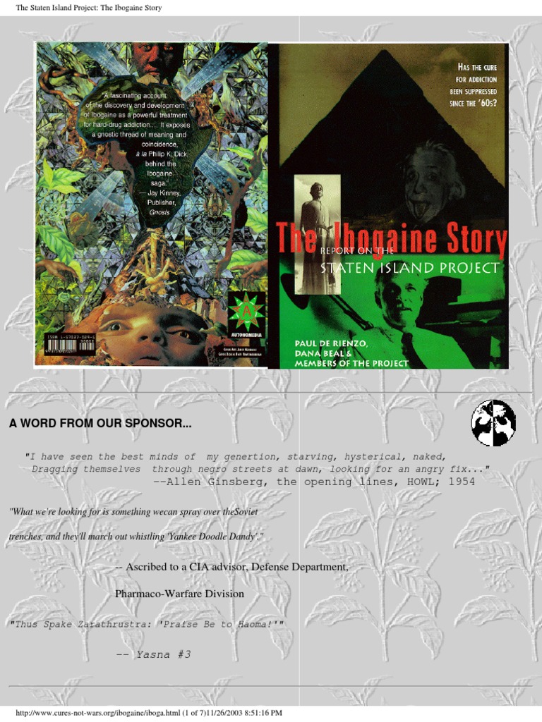 The Staten Island Project - The Ibogaine Story | PDF | Self-Improvement