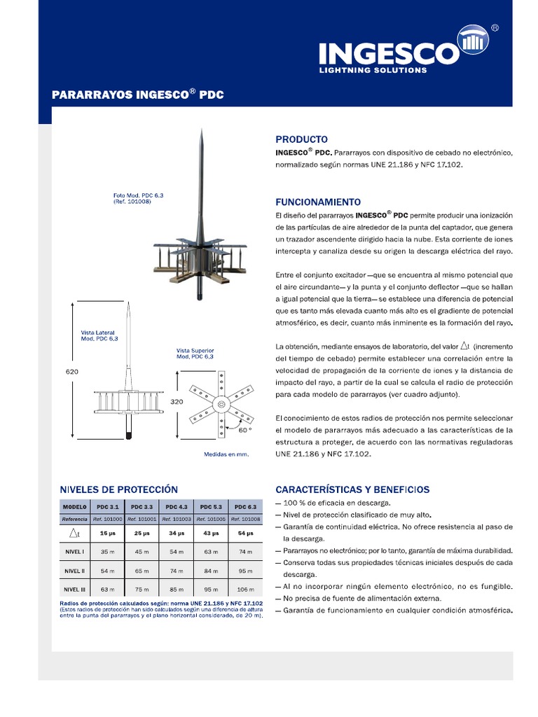Pararrayos Ingesco | PDF