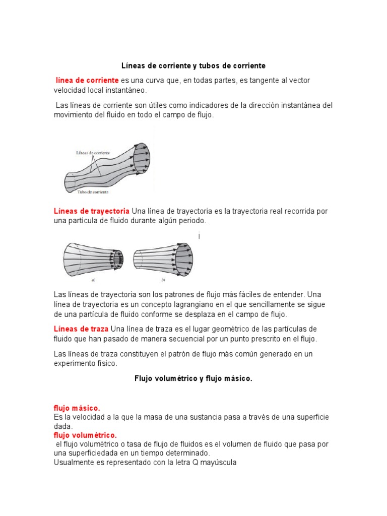 Líneas de Corriente y Tubos de Corriente | PDF | Mecánica de Medios ...