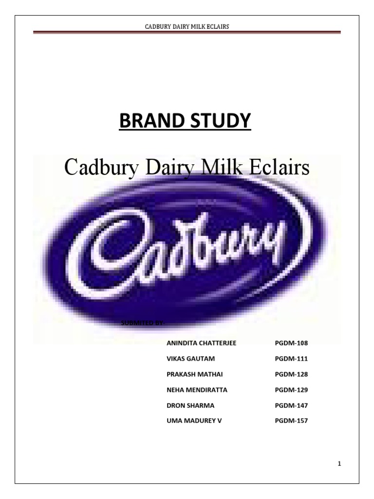 Cadbury Dairy Milk Eclairs Brand Study | PDF | Chocolate | Brand