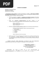 Sworn Declaration (BIR) | PDF