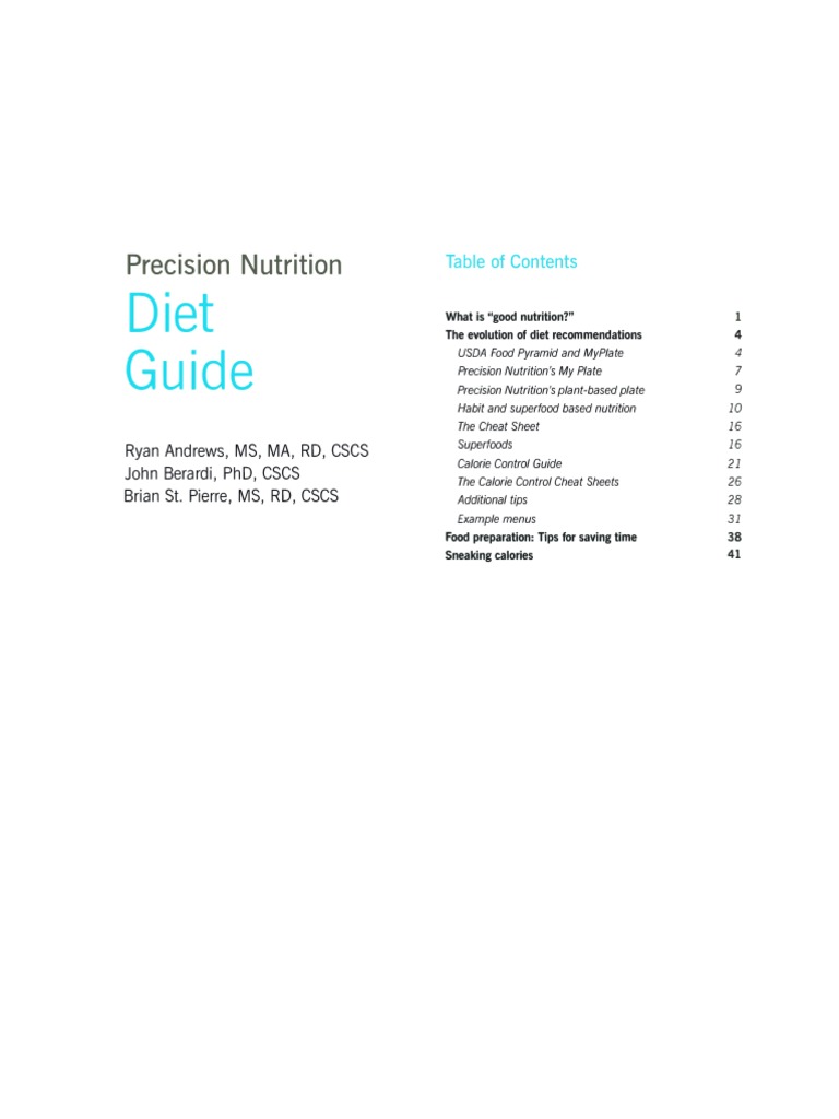 Precision Nutrition Guide: A Comprehensive Overview of Nutrition ...