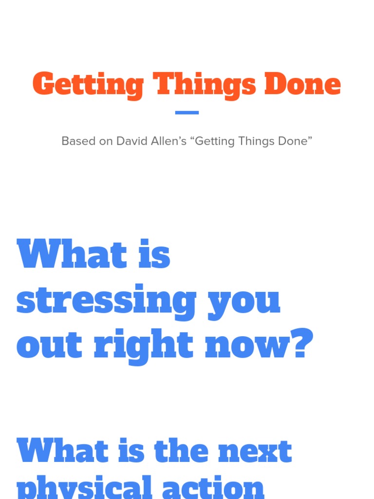 Getting Things Done PDF | PDF