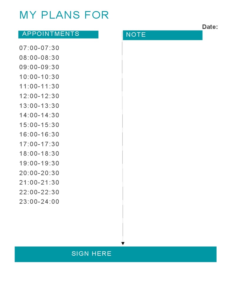 Daily Planner Template - TemplateLab - Com Revisi | PDF
