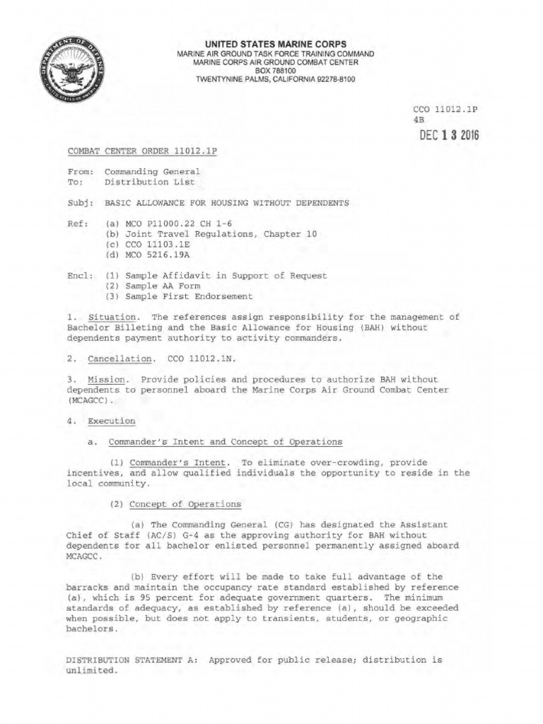 Cco 11012.1P PDF | PDF | Staff (Military) | United States Marine Corps
