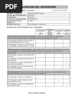 Formato Evaluacion Del Desempeno | PDF | Gestión de recursos humanos | Business