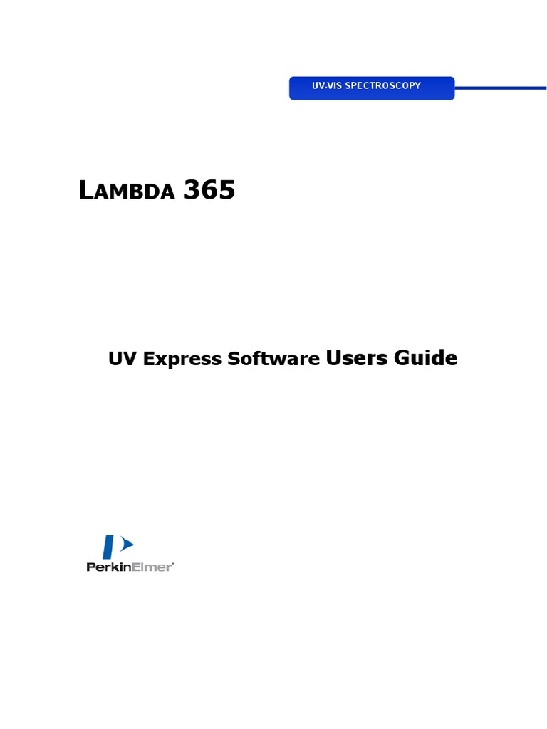 09931274H Lambda 365 UV Express Software Users Guide PDF | PDF ...