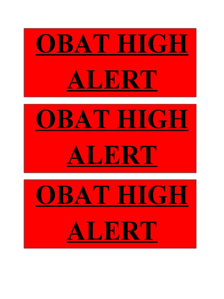 Obat High Alert Obat High Alert Obat High Alert | PDF