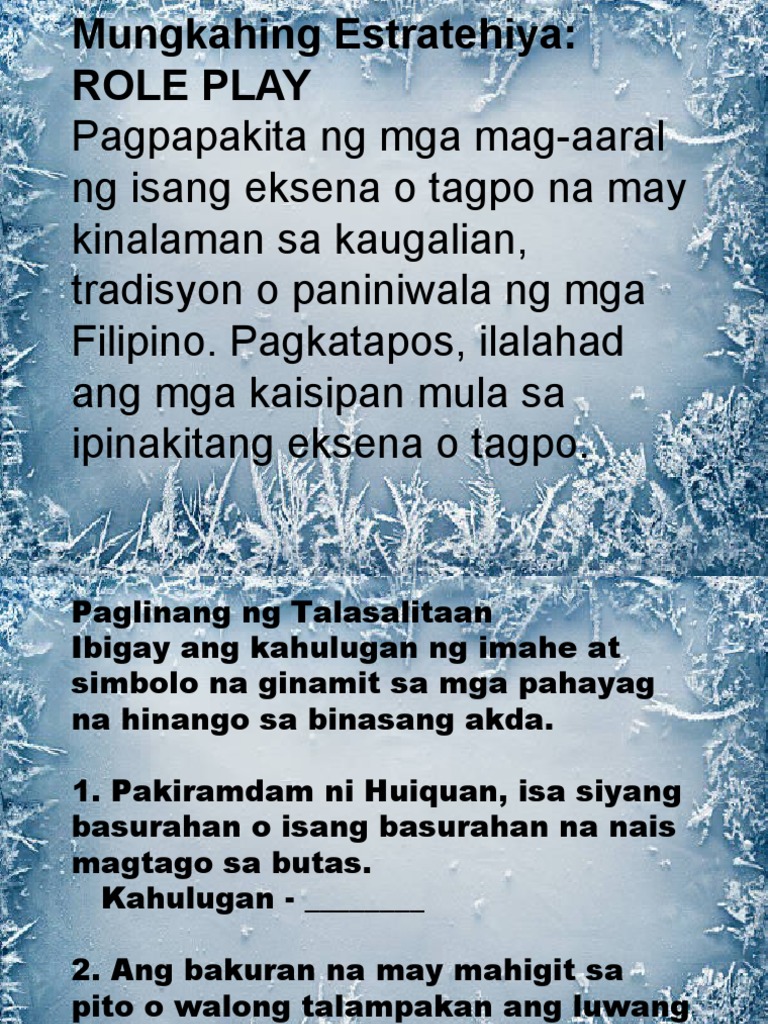 Niyebeng Itim Linangin | PDF