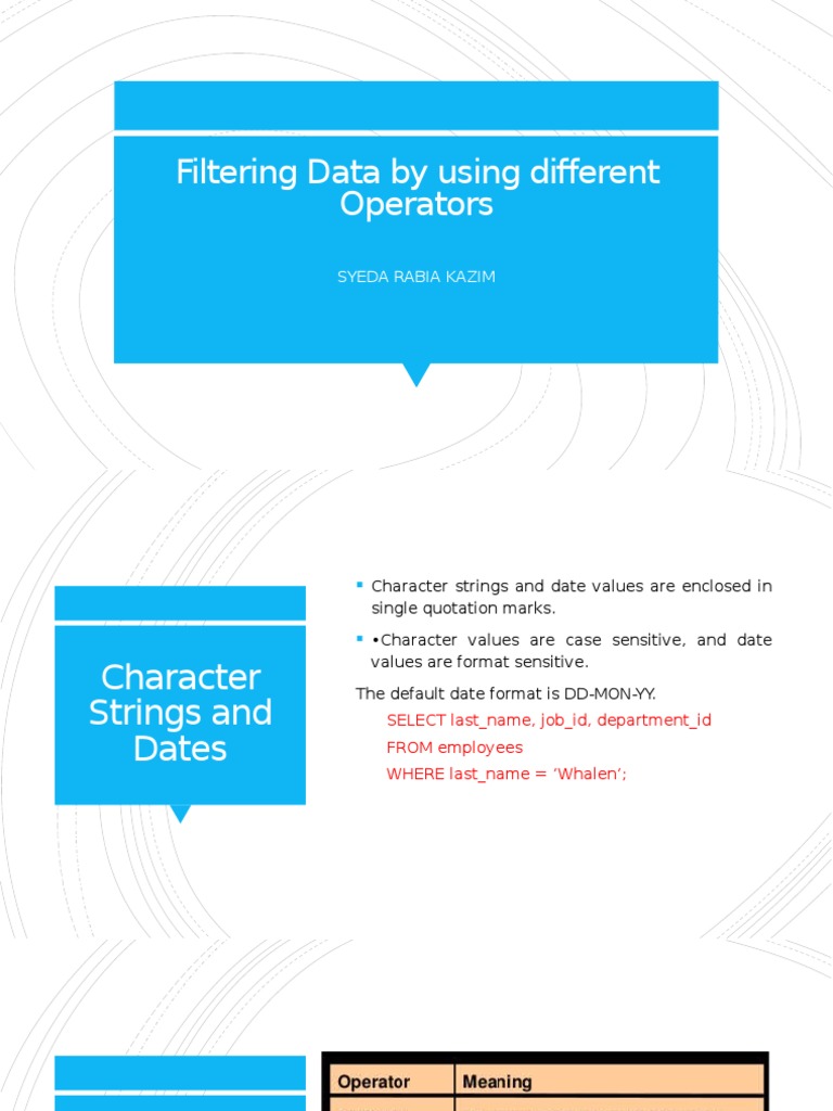 Filtering Data by Differenr Conditions | PDF | Software Engineering ...
