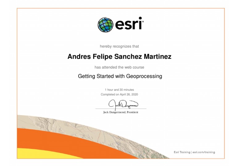 Getting Started With Geoprocessing - Certificate - 04262020 | PDF
