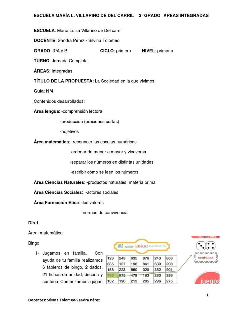 Planificacion 2 para Tercer Grado Primaria | PDF | Science | Ciencia y ...