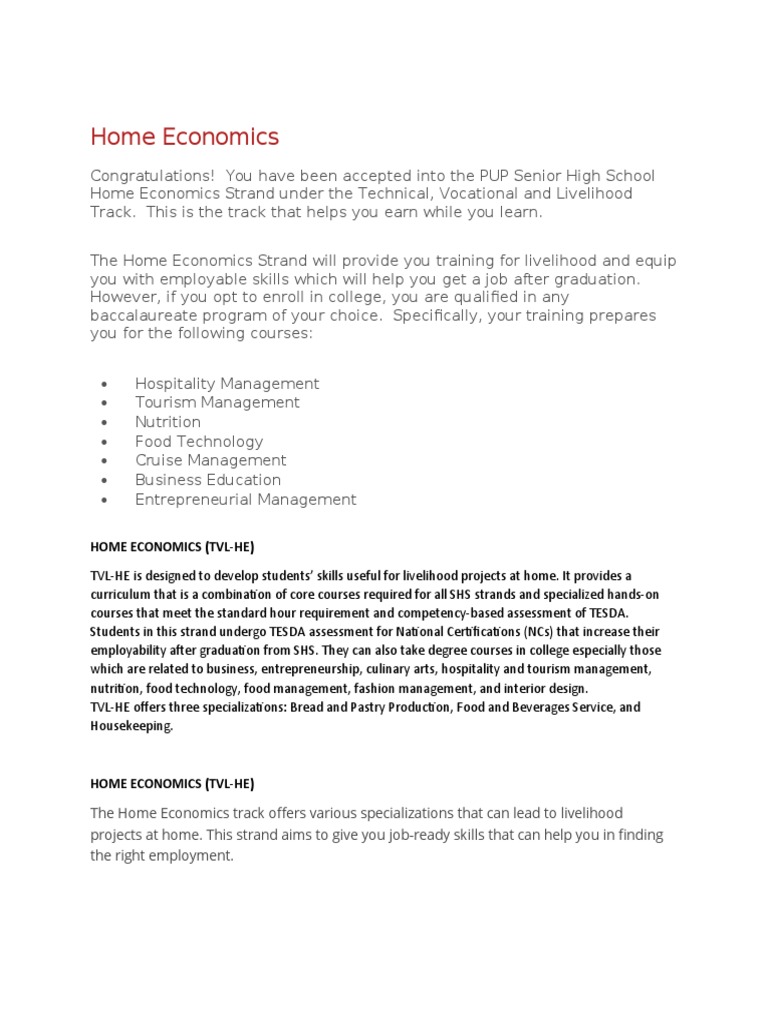 About TVL He | PDF | Home Economics | Waiting Staff