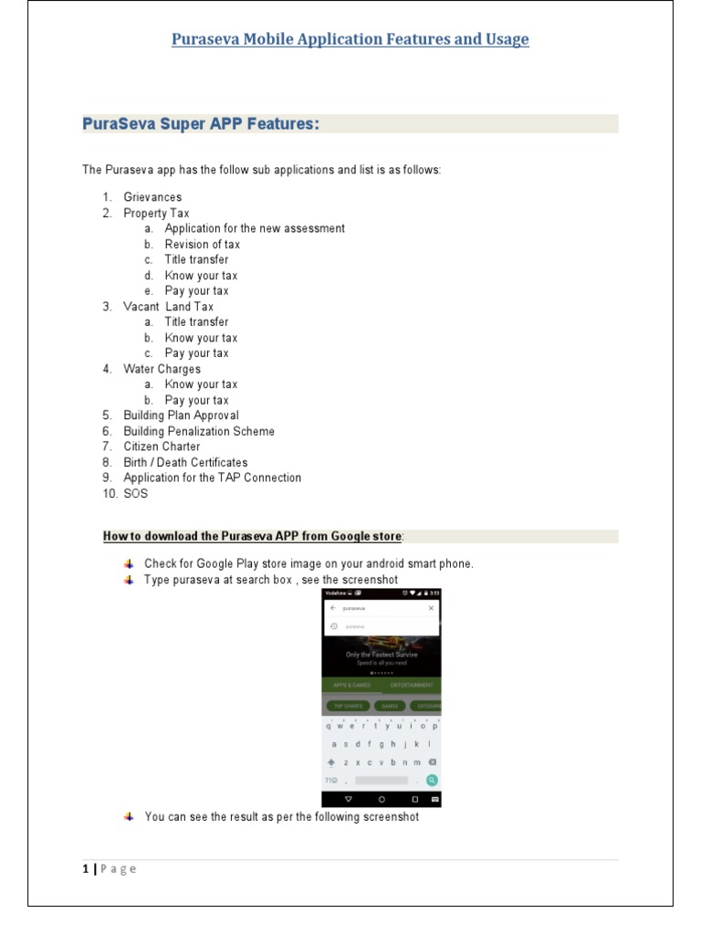 PuraSeva Super APP Documentation | PDF | Screenshot | Mobile App