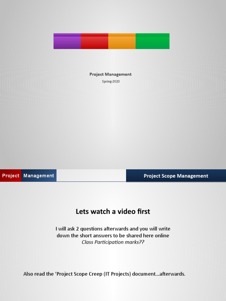 Project Management: Spring-2020 | PDF | Project Management | Systems ...