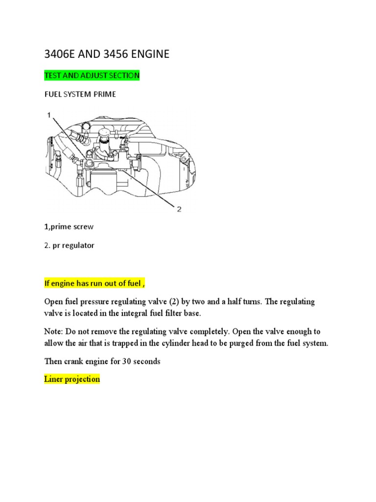 3406e and 3456 Engine | PDF | Valve | Piston