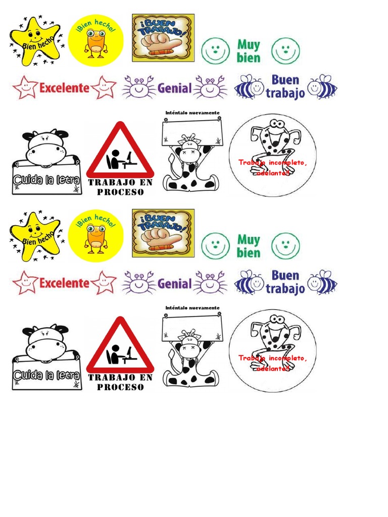 Stickers para Corregir | PDF