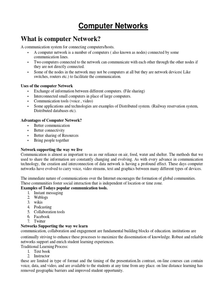 Understanding Computer Networks: A Comprehensive Overview of Key Networking Concepts, Types ...