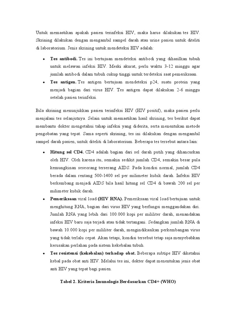 Proses Diagnosa Infeksi HIV | PDF