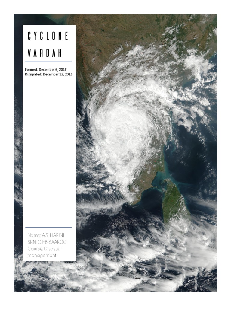 Cyclone Vardah: Impact and Lessons Learned | PDF | Sports & Recreation ...