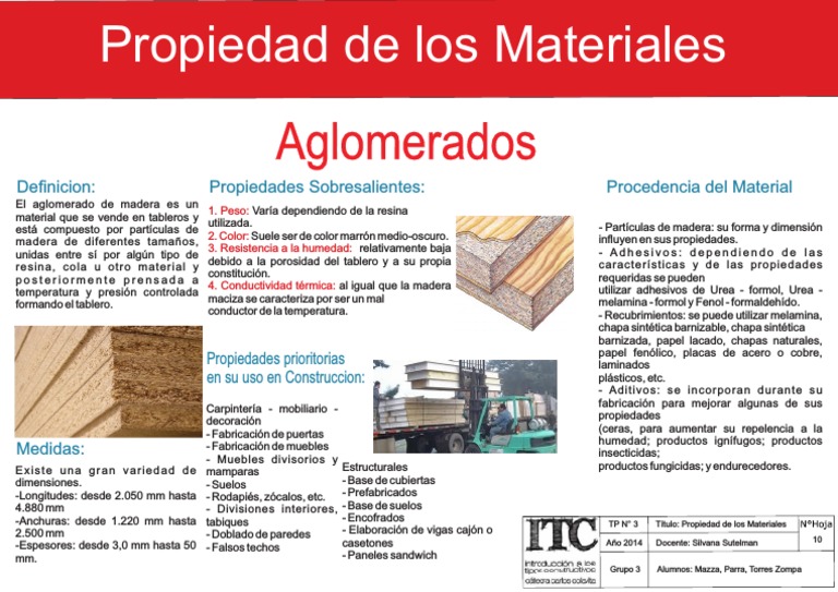 Características del Aglomerado de Madera | PDF | Madera | Materiales de ...