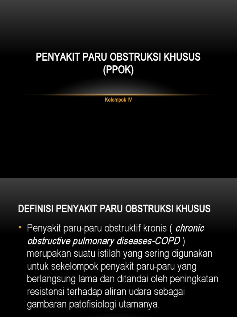 Penyakit Paru Obstruksi Khusus (Ppok) | PDF