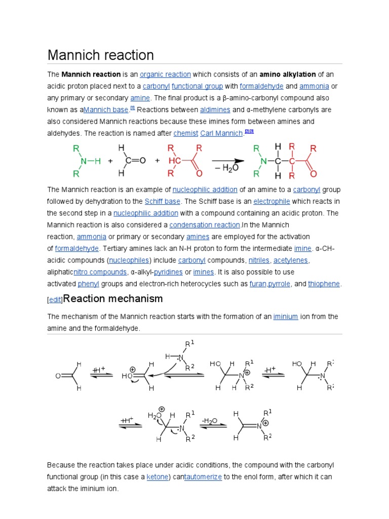 Mannich Reaction | Organic Chemistry | Chemical Reactions