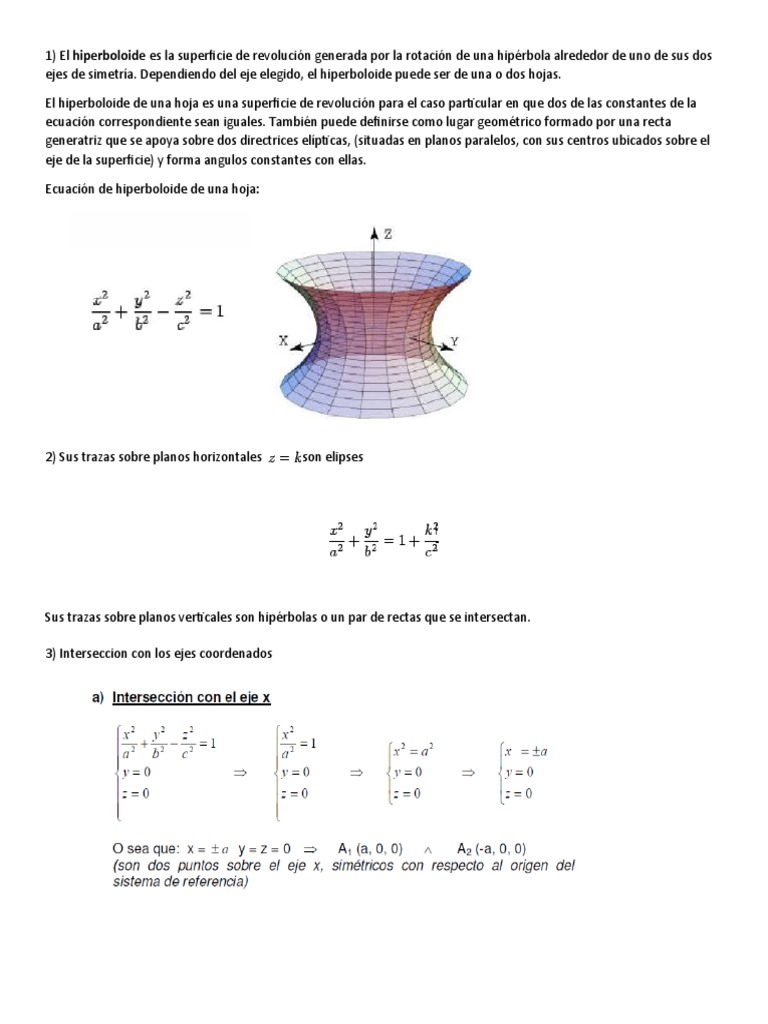 Hiperboloide de Una Hoja Inf1 | PDF