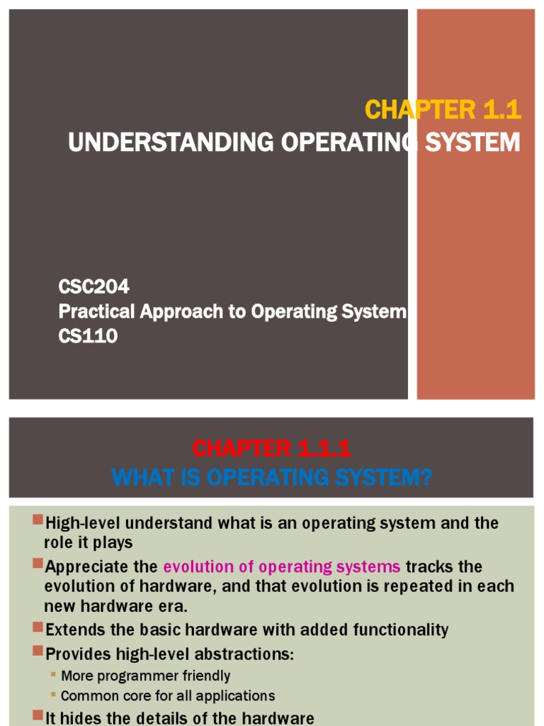 CSC204 - Chapter 1.1 Updated | PDF | Operating System | Microsoft Windows