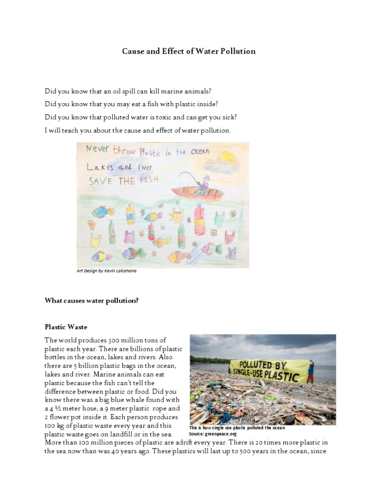 Exhibition - Writing Component - Water Pollution | PDF | Water ...