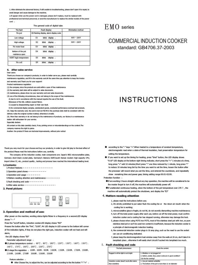 Induction Cooker PDF | PDF | Kitchen Stove | Components