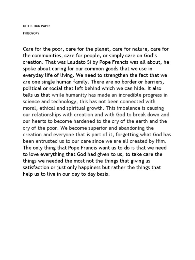 Reflection Paper Philosopy | PDF
