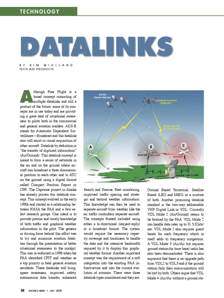 Datalinks PDF | Download Free PDF | Aviation | Aerospace Engineering